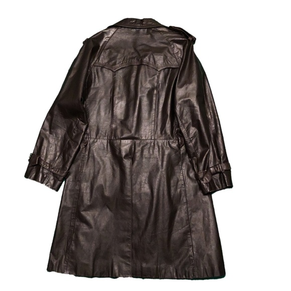 Jackets & Coats | Rare 7s Vintage Bengal Lancer Leather Trench Coat ...